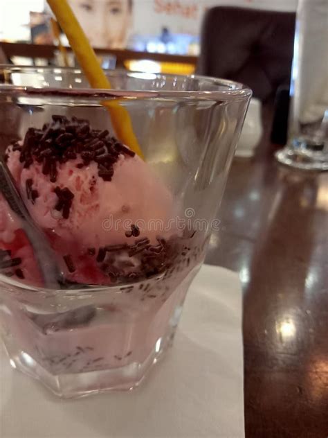Very Delicious Ice Cream Made By My Self Stock Image Image Of Pink