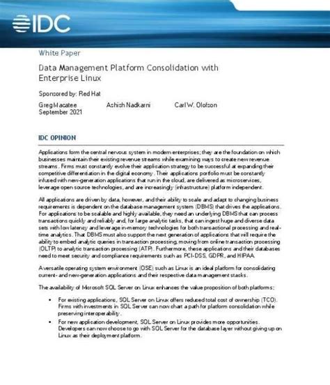 Jean-Philippe Fournier on LinkedIn: Data Management Platform Consolidation with Enterprise Linux