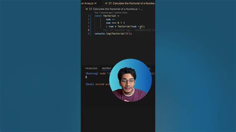 Factorial Coding In One Line Day 2750 Of Javascript Challenge Soumyadip Youtube