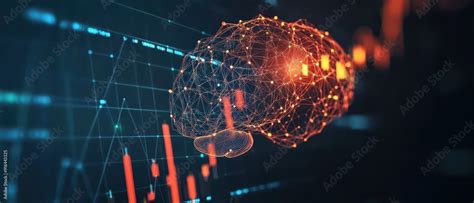 Stylized Human Brain With Neural Networks Visualizing GDP Growth And