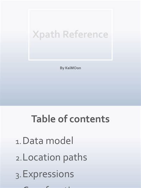 xpath reference by keimoon pdf x path computer programming