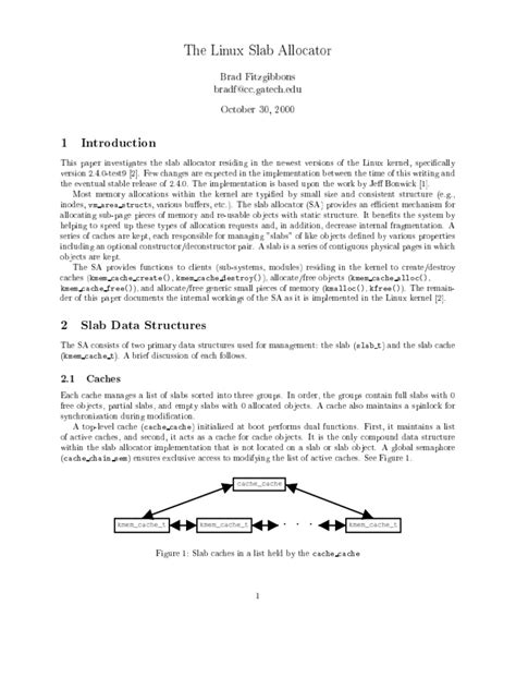 The Linux Slab Allocator Pdf Computer Programming Data