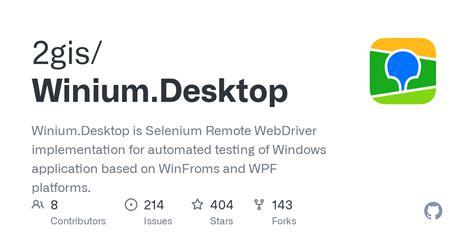 Github 2giswiniumdesktop Winiumdesktop Is Selenium Remote