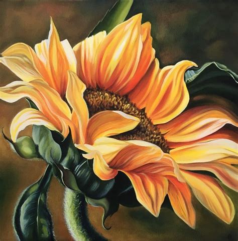 Картина маслом «Подсолнух в интернет магазине на Ярмарке Мастеров Картины Краснодар