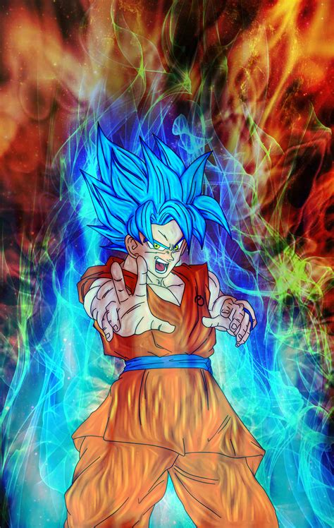 Imagenes De Goku Fase Dios Wallpaper Gratis