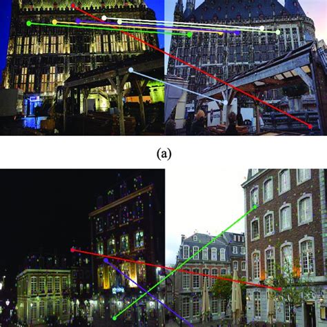 sift matching result for two image pairs under different illumination