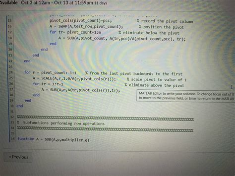 Matlab Code Help Counting Arithmetic Operations