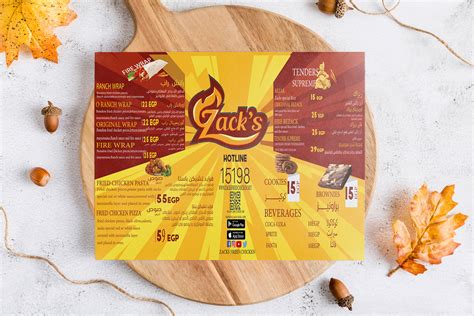 Zacks Menu Resturant Design On Behance
