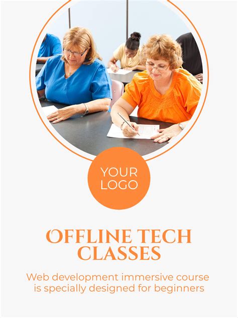 Tech Classes Ad Online Poster Template Vistacreate