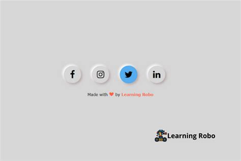 Neumorphic Social Media Icons With Animation Using Html And Css
