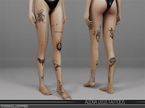 Alexia Legs Tattoos Overkill Simmer Sims 4 Tattoos Sims 4 The