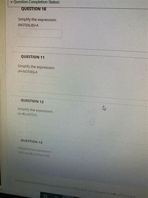 solved question completion status question 10 simplify the