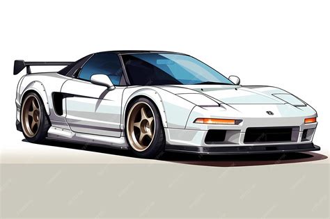 Premium Photo Illustration Japan Sports Car Racing White Background