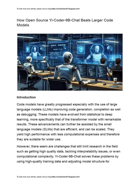 Yi Coder 9b Chat Efficient Code Model Pdf Artificial Intelligence Intelligence Ai