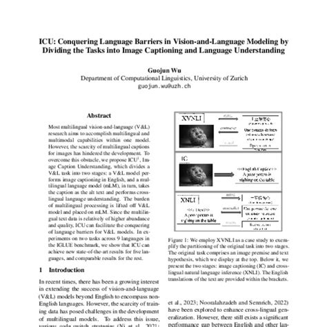 Icu Conquering Language Barriers In Vision And Language Modeling By