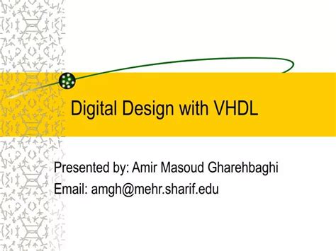 PPT Digital Design With VHDL PowerPoint Presentation Free Download ID