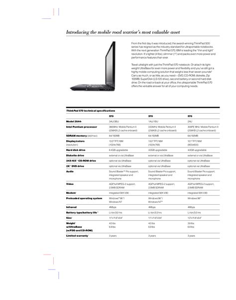 PDF Manual For IBM Laptop ThinkPad 570E
