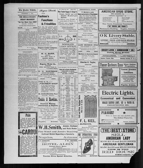 The Border Vidette 1909 12 04 Arizona Memory Project