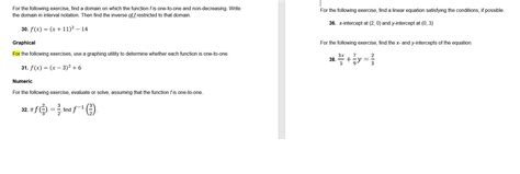 solved for the following exercise find a domain on which