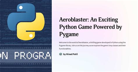 Aeroblaster An Exciting Python Game Powered By Pygame