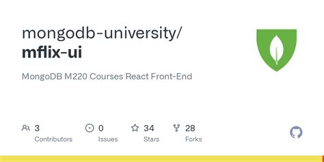 github mongodb university mflix ui mongodb m220 courses react front end