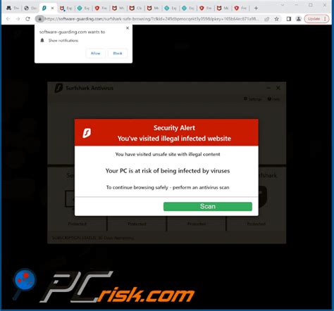 Pop Up Arnaque Surfshark Your Pc Is Infected With 5 Viruses Étapes De Suppression Et De