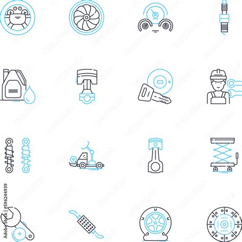 Education Sector Linear Icons Set Learning Curriculum Instruction