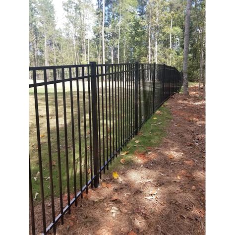 Fortress Building Products Athens 4 Ft H X 6 Ft W Gloss Black Aluminum Fence Panel In The Metal