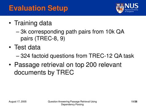 Ppt Question Answering Passage Retrieval Using Dependency Parsing