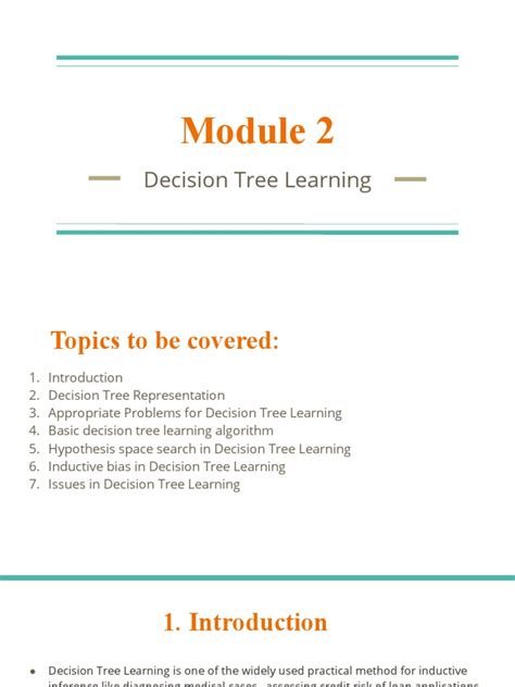 Module 3 Decision Tree Learning Pdf Teaching Methods And Materials