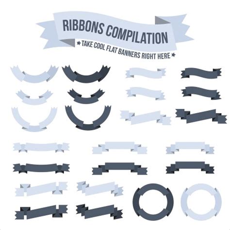 Circular Ribbon Scroll Vector Images 46