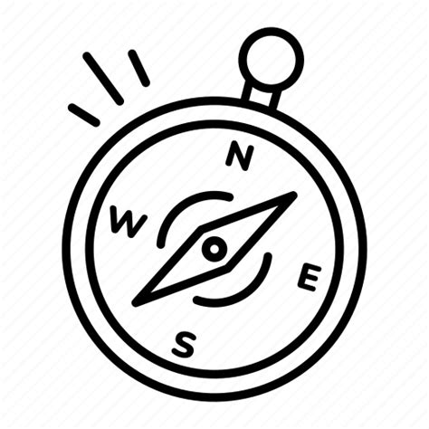 Compass Navigation Hunting Gear Orienteering Wayfinder Icon