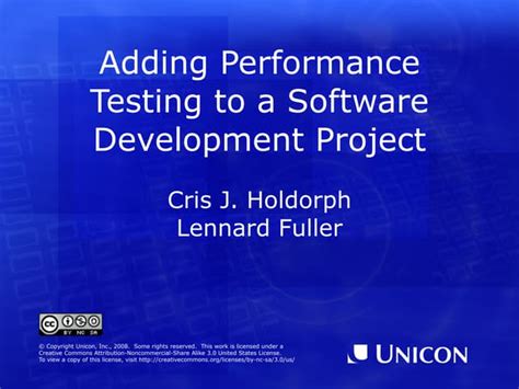 Adding Performance Testing To A Software Development Project Pdf Web Development Internet