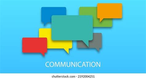 Vector Illustration Communication Concept Word Communication Stock Vector Royalty Free