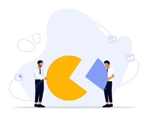 Premium Vector Market Share Concept Illustration