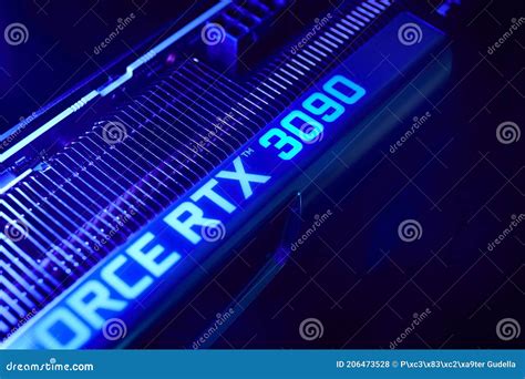 Geforce Rtx 3090 Nvidia Gpu Graphics Card Detail Editorial Image 207877366
