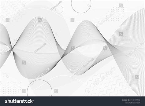 White Abstract Background Design Wavy Lines Stock Vector Royalty Free