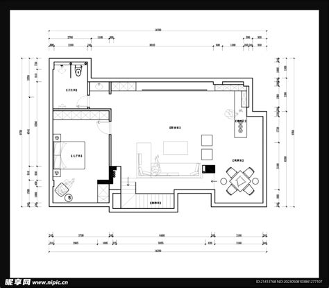 家装平面图 设计图 施工图纸 环境设计 设计图库 昵图网