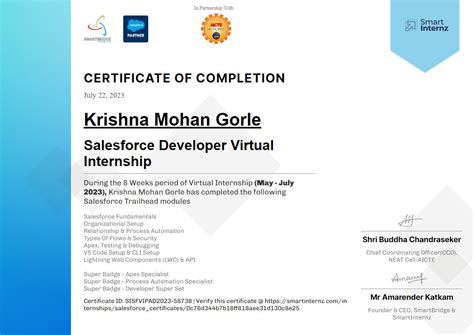 krishna mohan on linkedin salesforcedeveloper virtualinternship crm