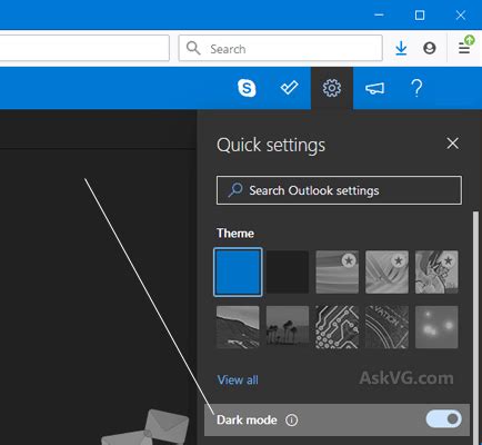 Tip Enable Dark Theme Mode In Microsofts Outlook Email Website