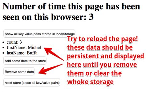 HTML Web Storage API