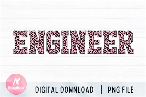 Engineer Sublimation PNG Pink Leopard Graphic By AN Graphics