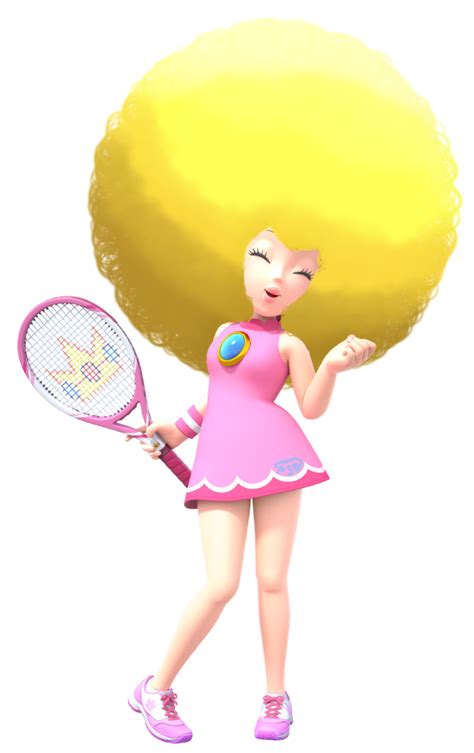 Afro Princess Peach Mario Tennis By Pokesmashbros On Deviantart