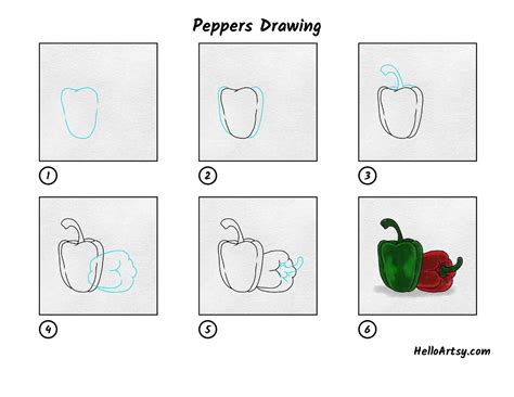 How To Draw Capsicum Easily