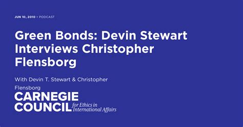 Green Bonds Devin Stewart Interviews Christopher Flensborg Carnegie