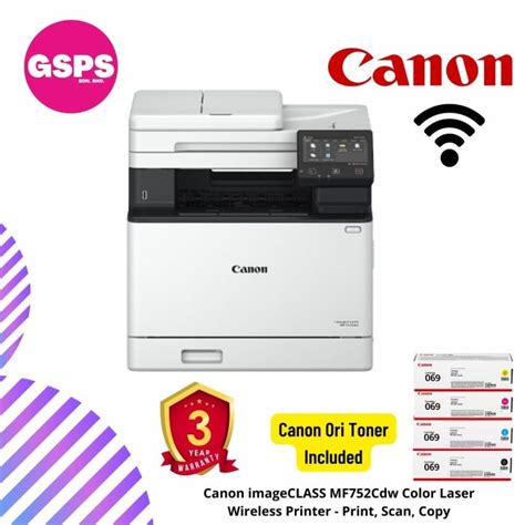 Canon Imageclass Mf752cdw Color Laser Wireless Printer Print Scan