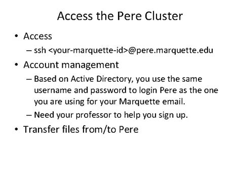 Using Parallel Computing Resources At Marquette Hpc Resources