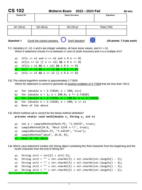 Cs102 2023 Fall Midterm Answers Pdf Computer Science Mathematical Logic