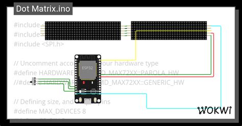 Dot Matrix Btn Wokwi Esp32 Stm32 Arduino Simulator