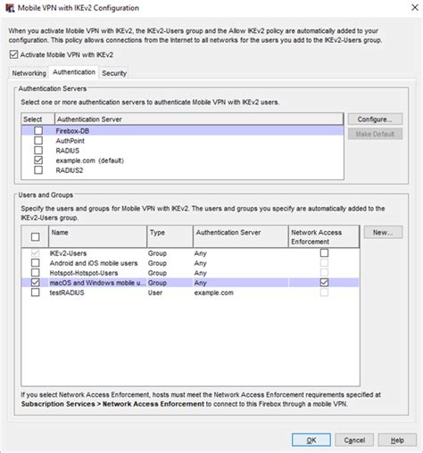 Configure Network Access Enforcement For A Locally Managed Firebox